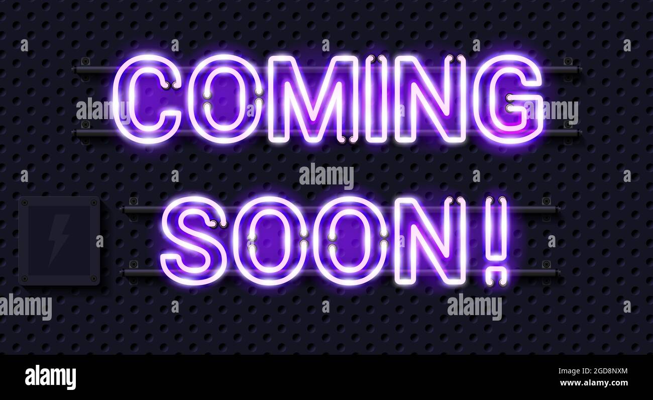 Coming soon 3d text hi-res stock photography and images - Alamy