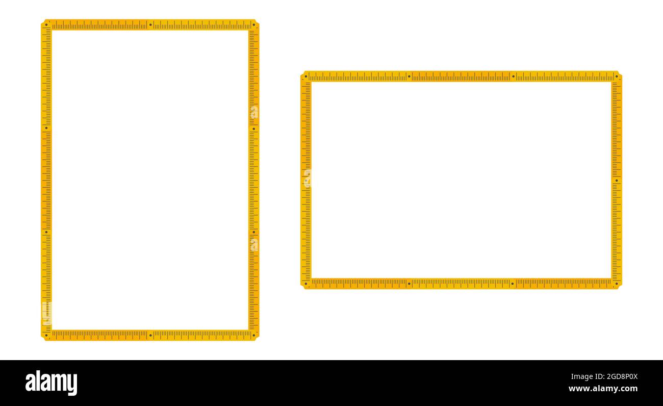 Folding rule vertical and horizontal frames. Finishing and renovation ...