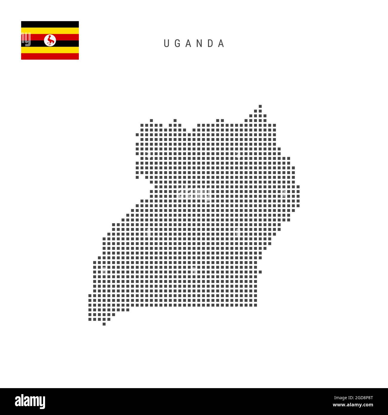 Uganda isolated world map hi-res stock photography and images - Alamy