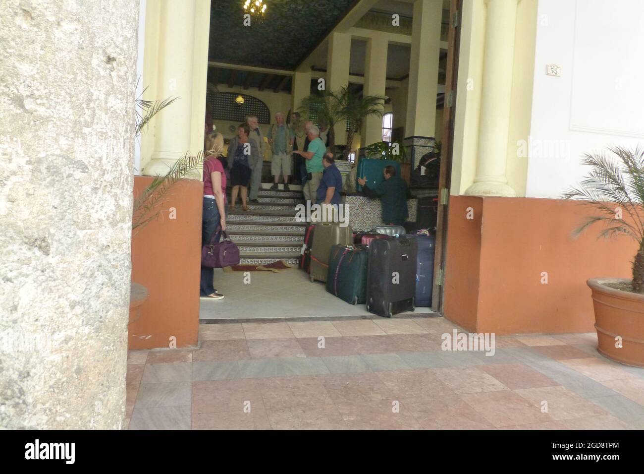 Hotel entrance in Havana Cuba Stock Photo - Alamy