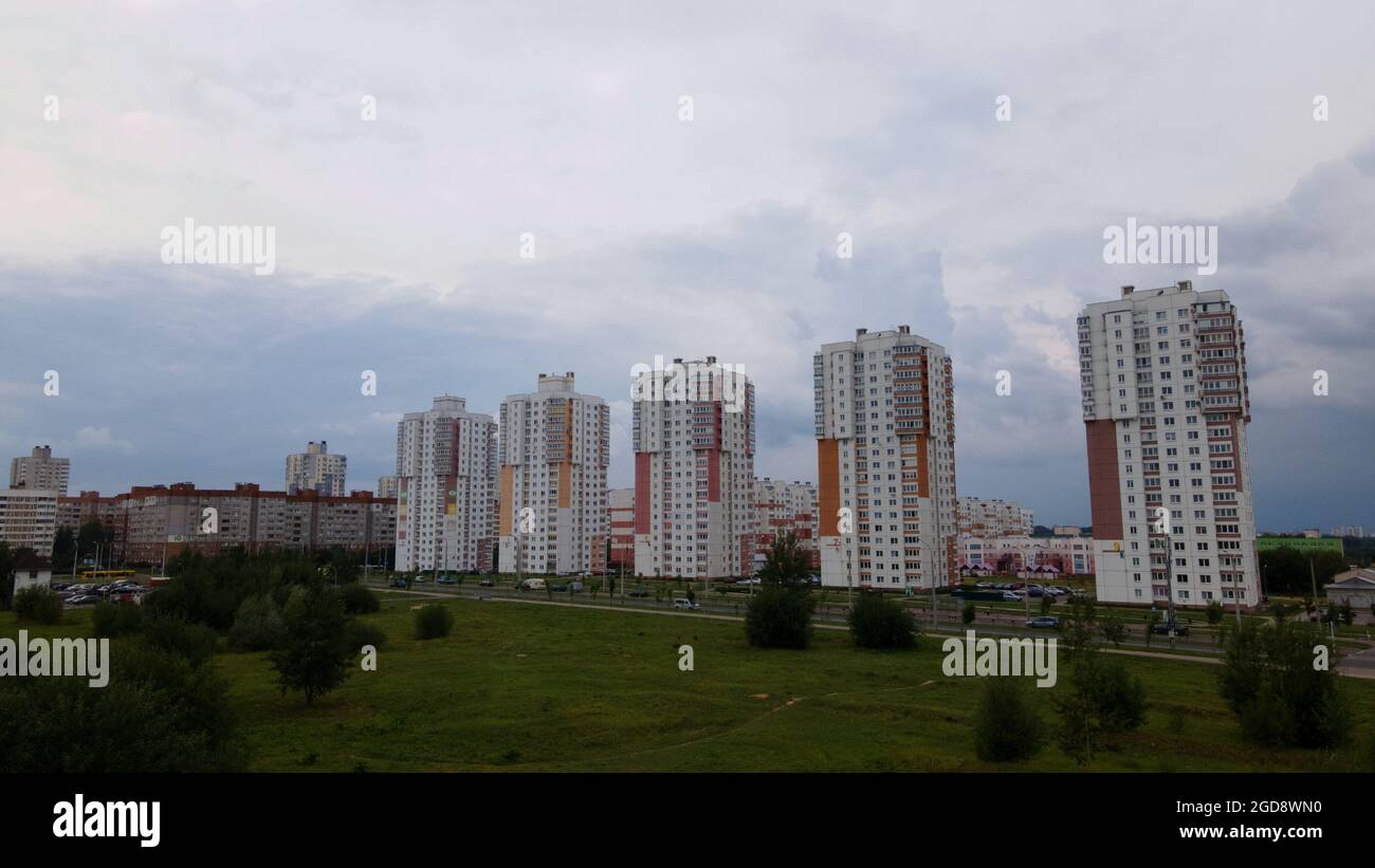City block with multi-storey residential buildings Stock Photo - Alamy