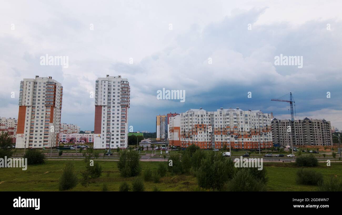 City block with multi-storey residential buildings Stock Photo - Alamy