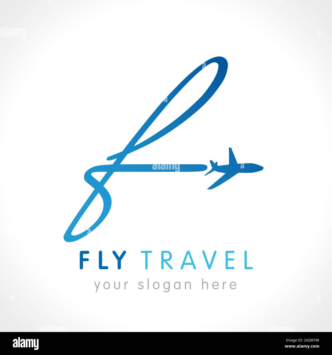 F travel company logo concept. Airlines, transportation or logistics ...