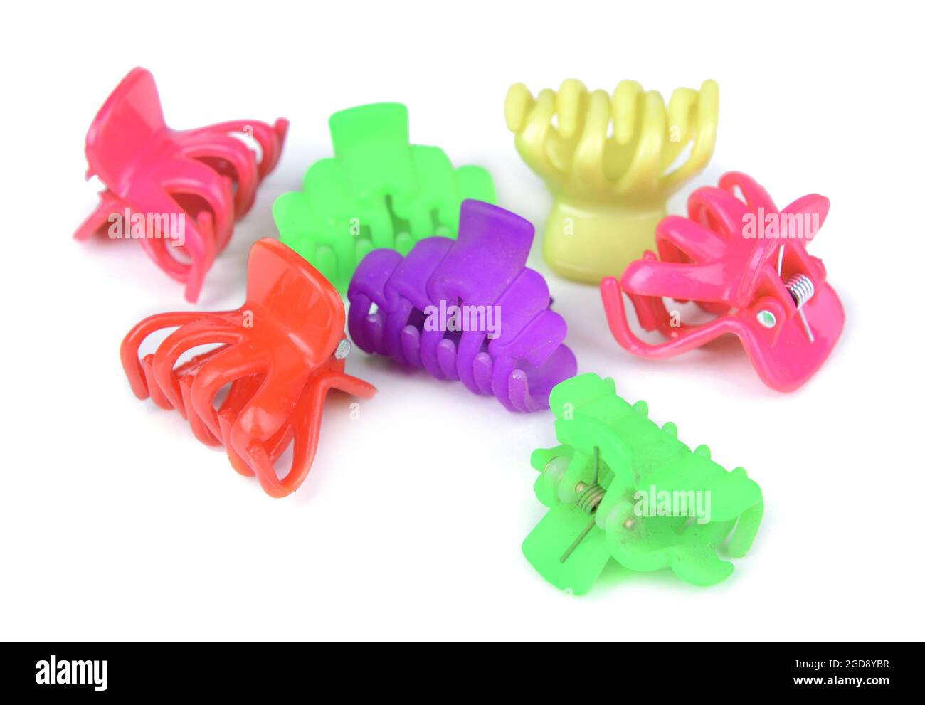 Colorful barrette isolated on white Stock Photo - Alamy