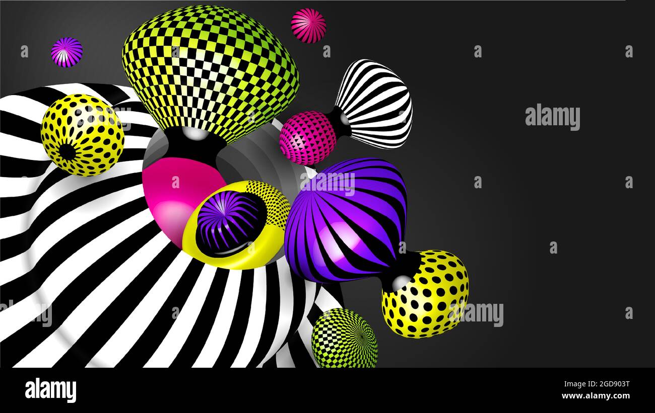 3D realistic vector objects. Bright modern trend shapes Stock Vector ...