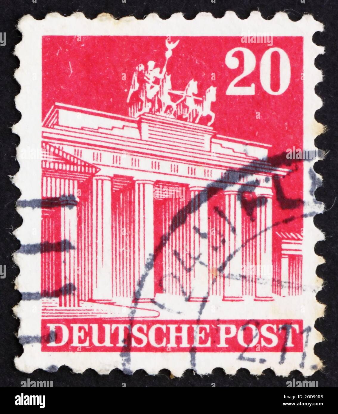 Brandenburg gate berlin postage stamp hi-res stock photography and ...