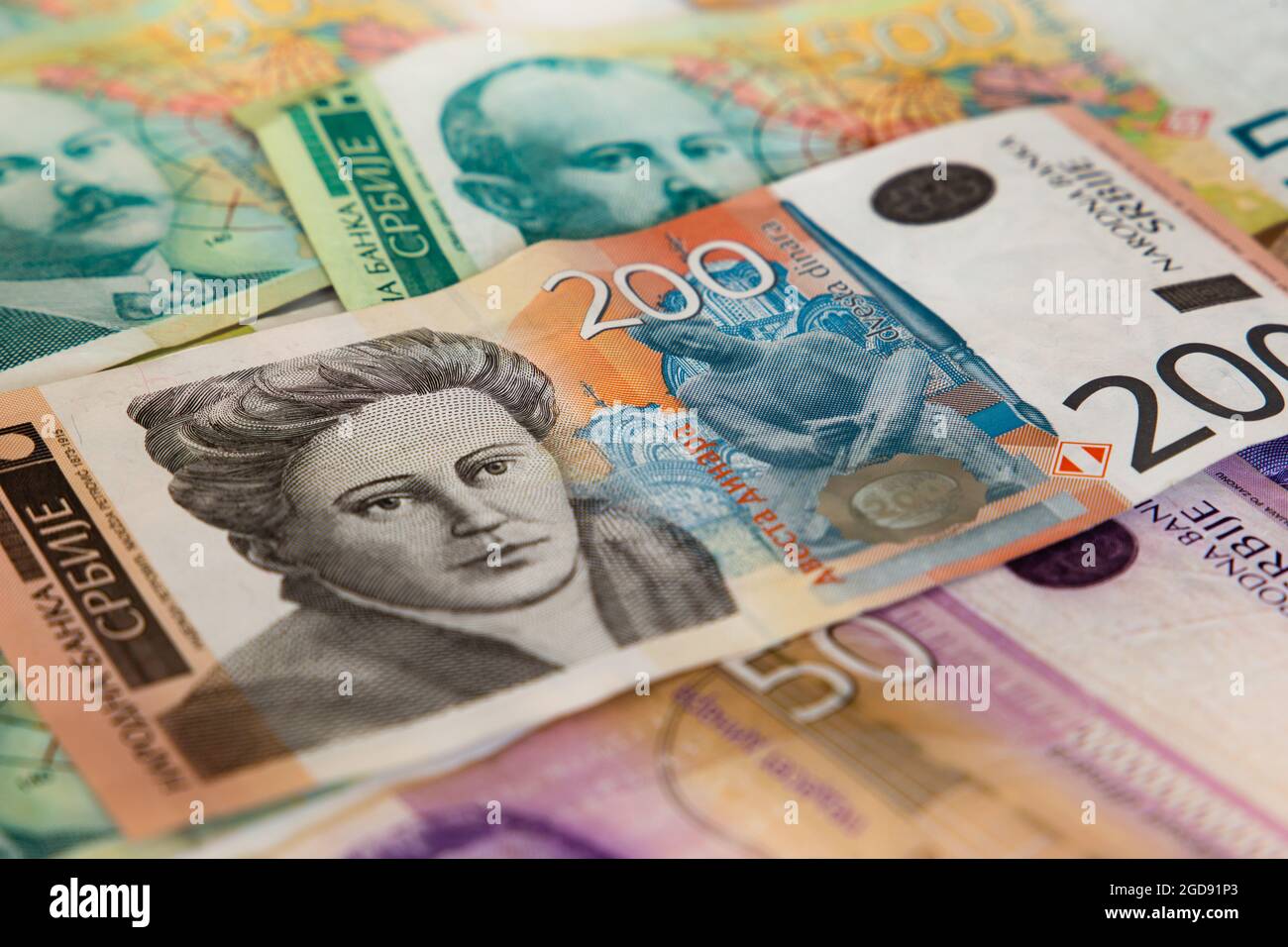 Serbian dinars banknotes. Currency cash money Stock Photo - Alamy