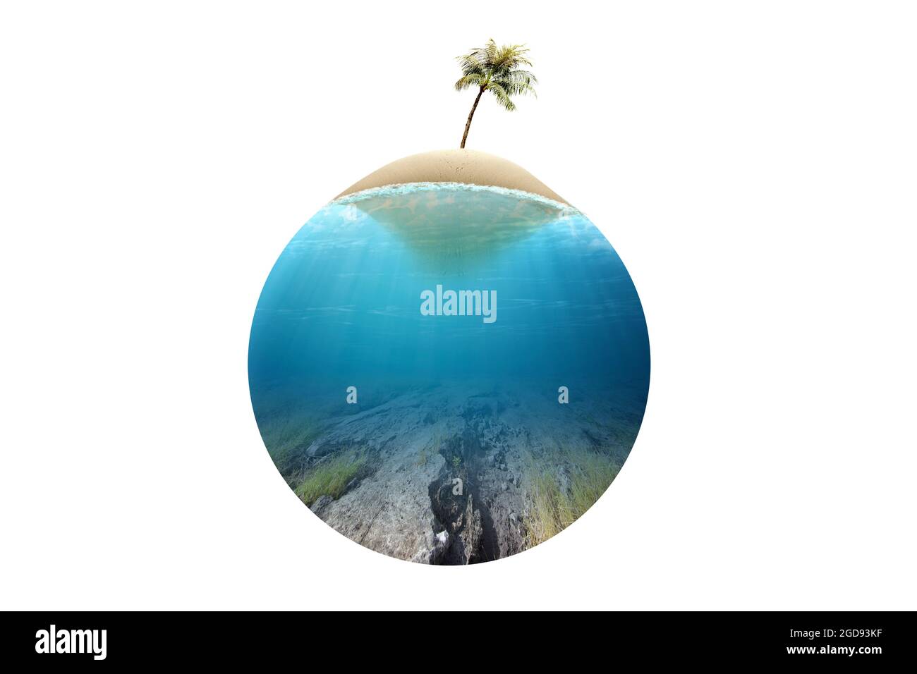 Deep blue sea island Cut Out Stock Images & Pictures - Alamy