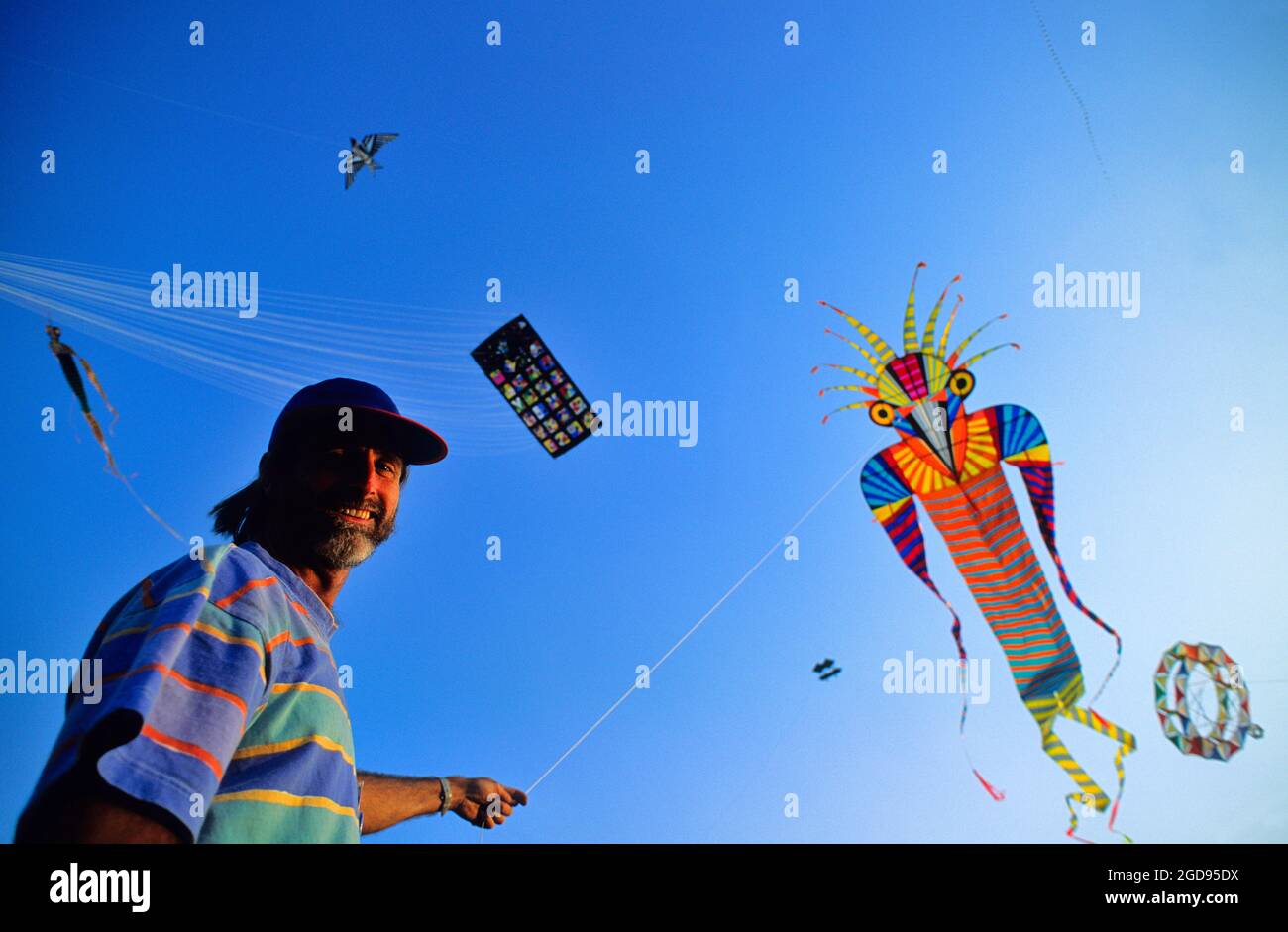FRANCE, SEINE-MARITIME (76) NORMANDY, DIEPPE, KITE FESTIVAL, FLAT KITE ...