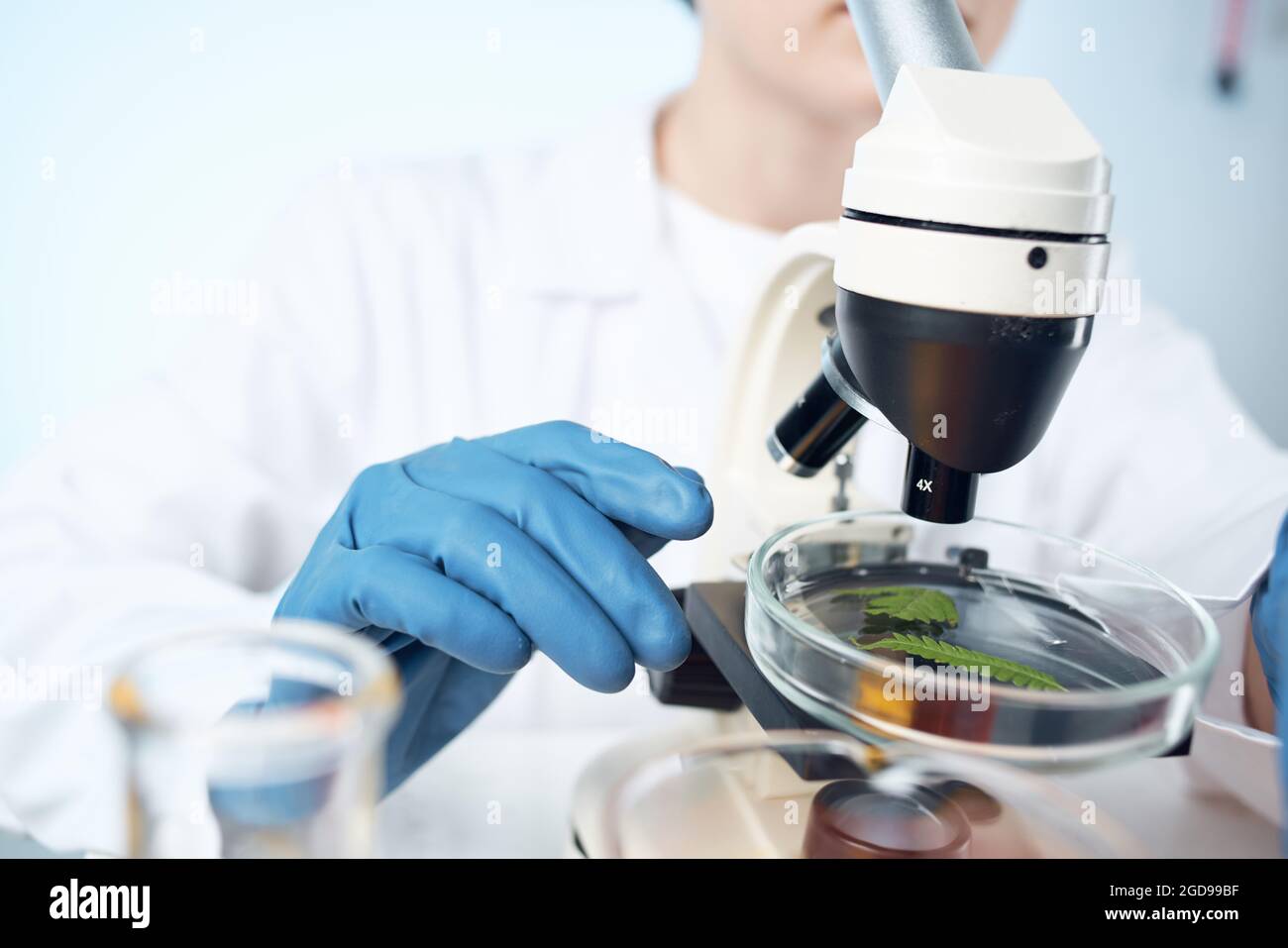 female lab technicians microscope research professional medicine ...