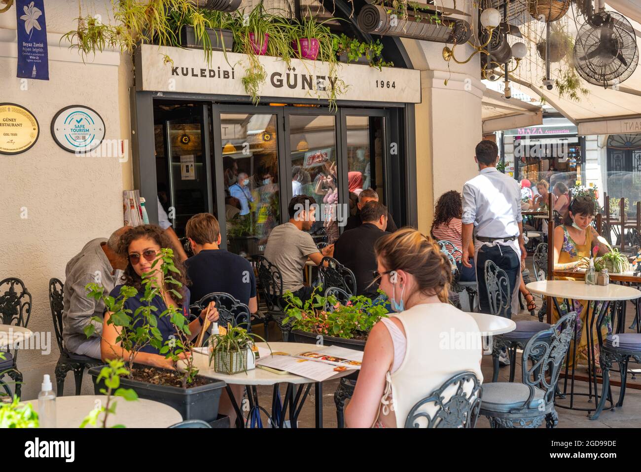 August 2nd 2021 Istanbul, Turkey The Famous Guney Restaurant Kuledibi ...