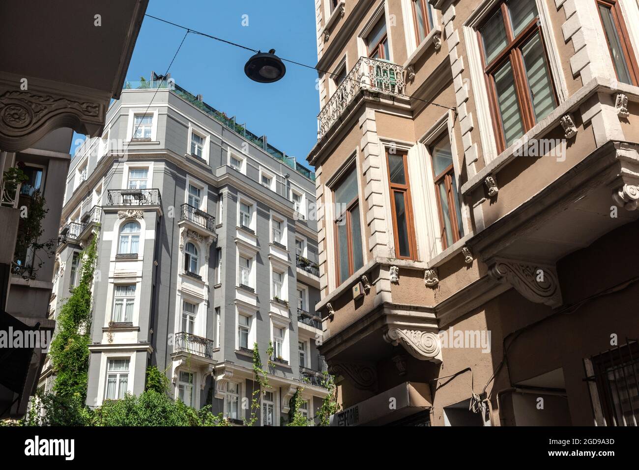 Istanbul, Turkey. August 3rd 2021 Restored European style apartment ...