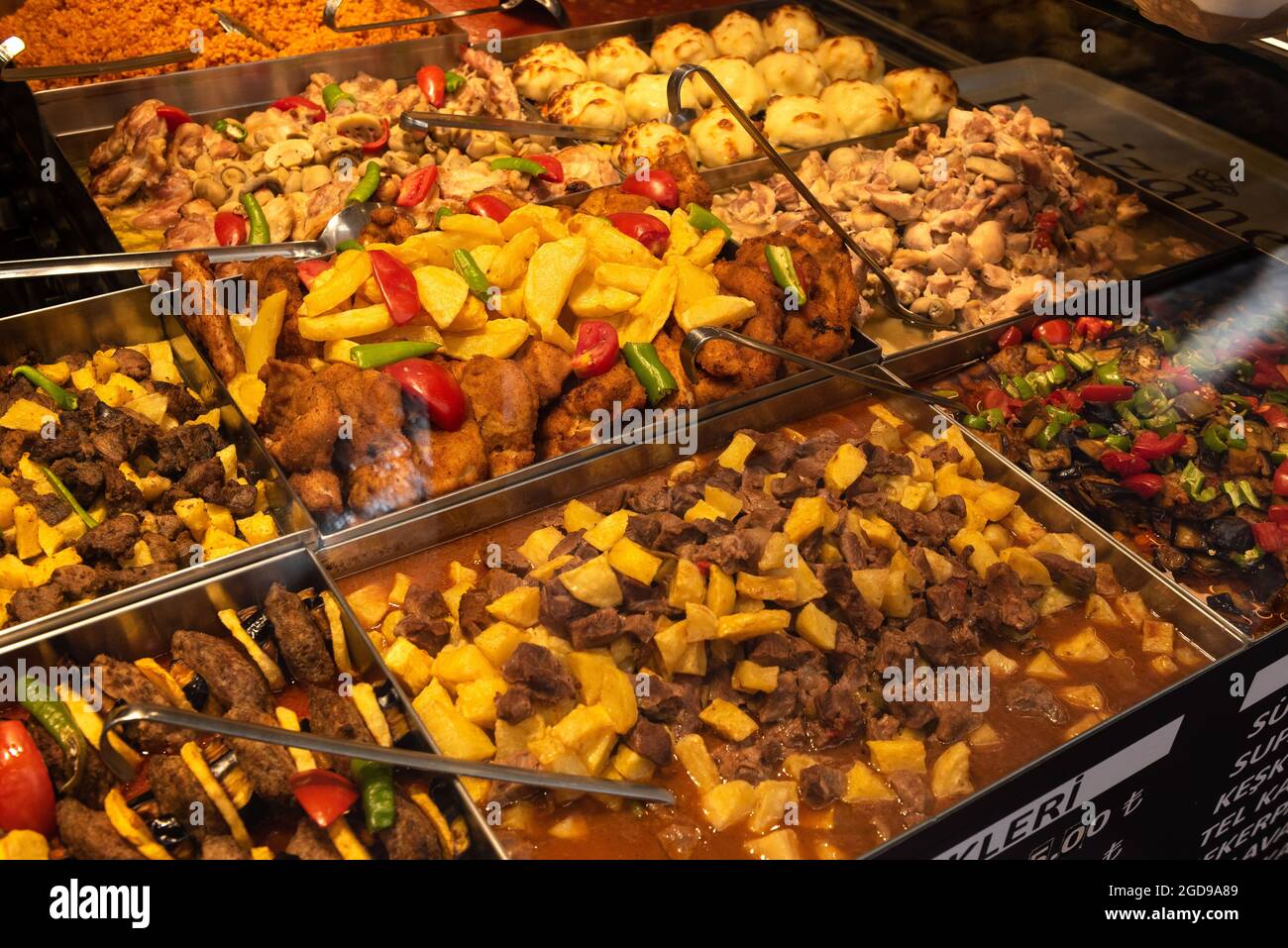 Istanbul, Turkey. August 3rd 2021 Trays of Mixed Traditional Turkish ...