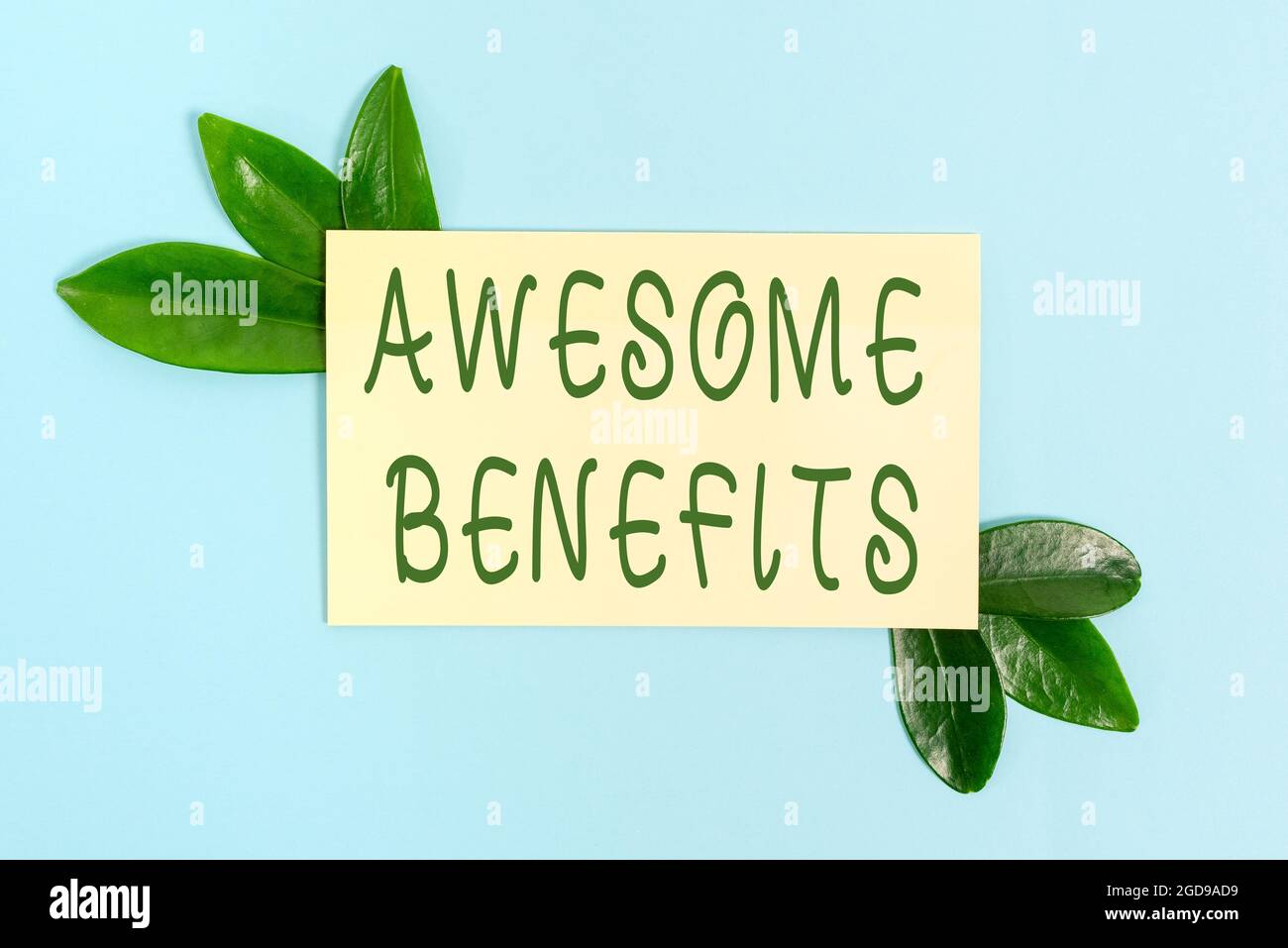Text sign showing Awesome Benefits. Business overview informal an ...