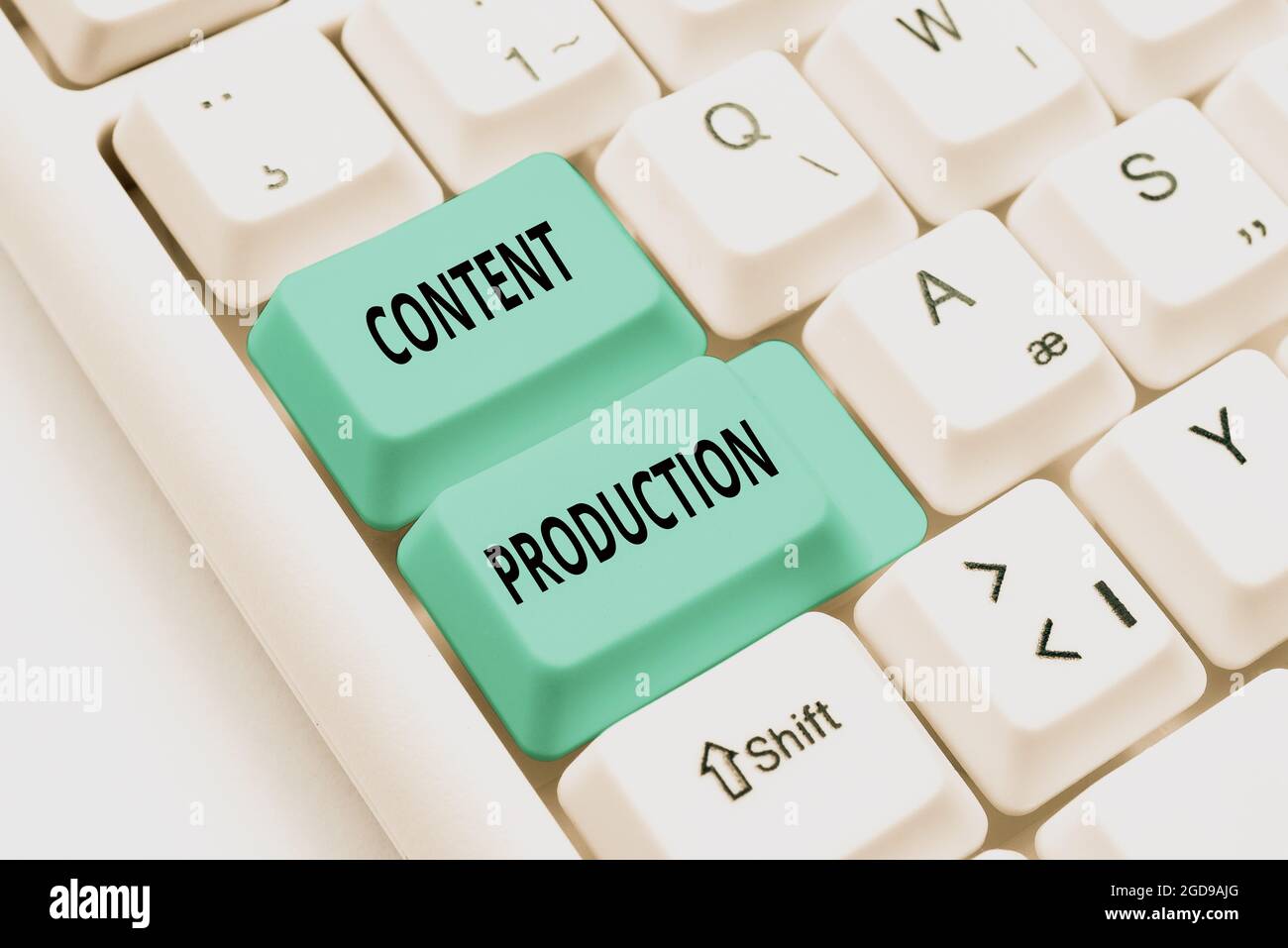 Sign Displaying Content Production Business Overview Way Of Developing And Creating Visual Or