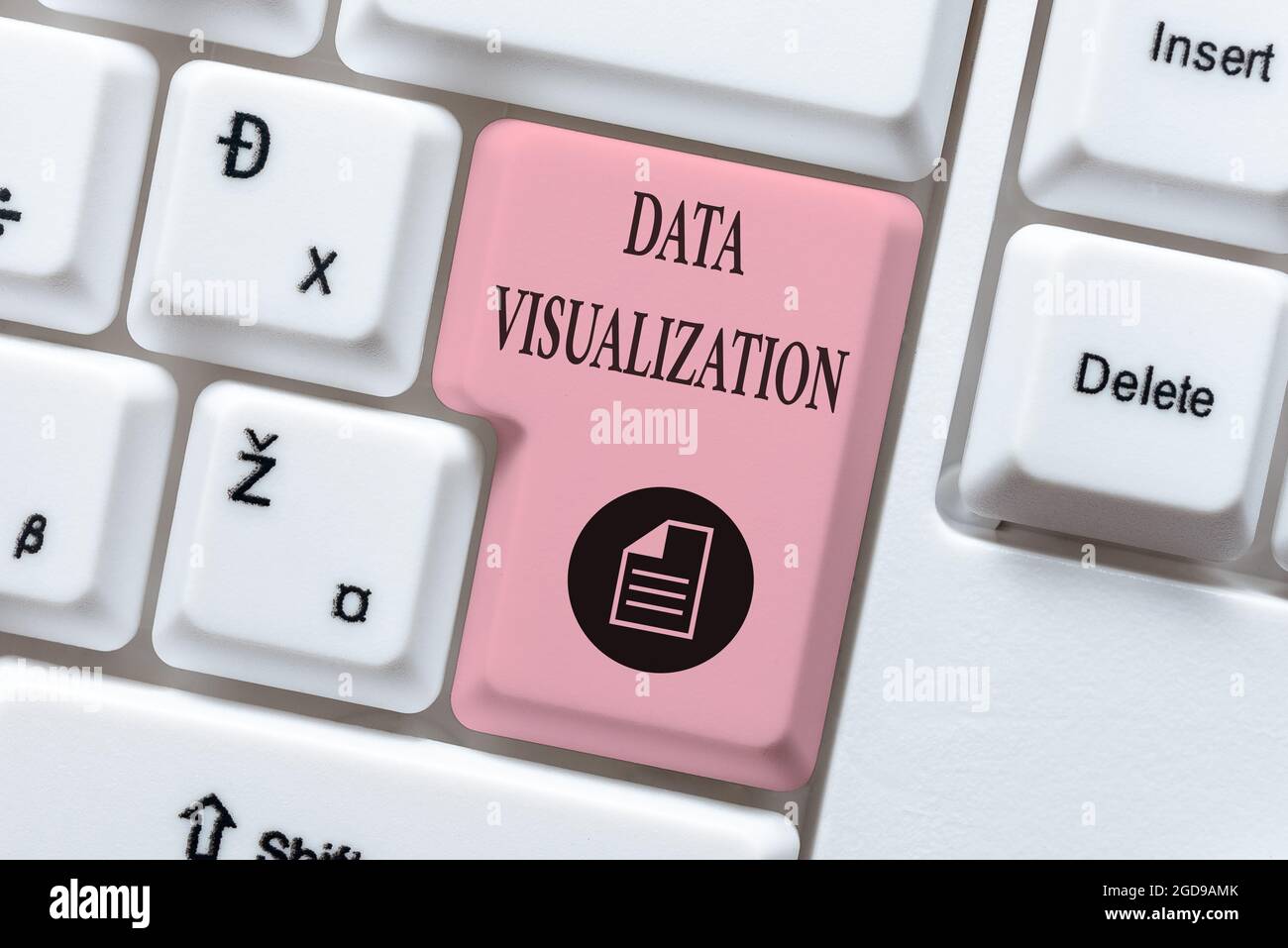 Sign displaying Data Visualization. Word Written on representation of ...