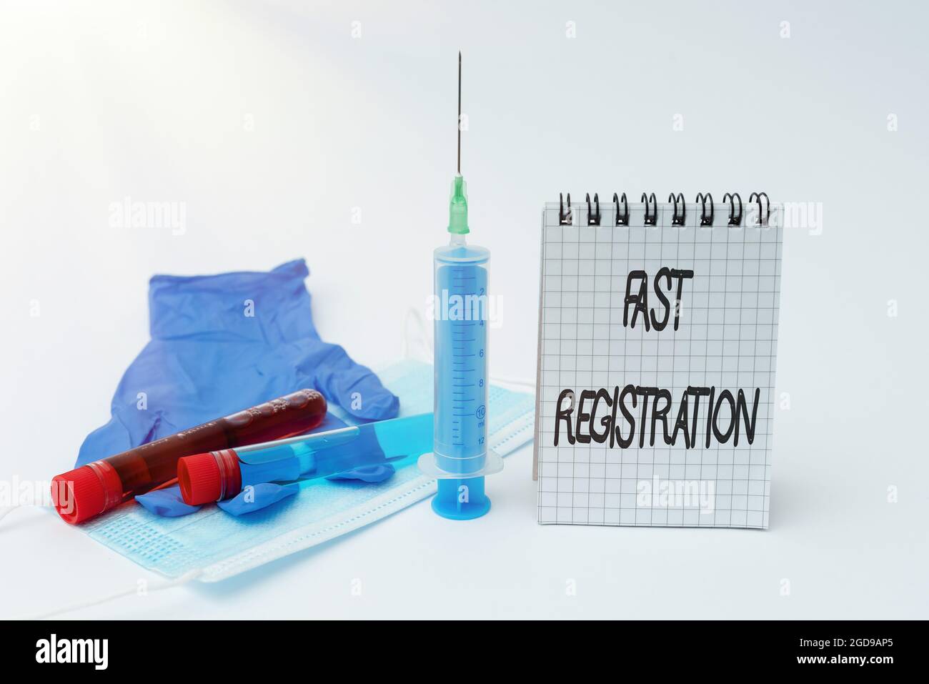 Sign displaying Fast Registration. Business idea Quick method of ...