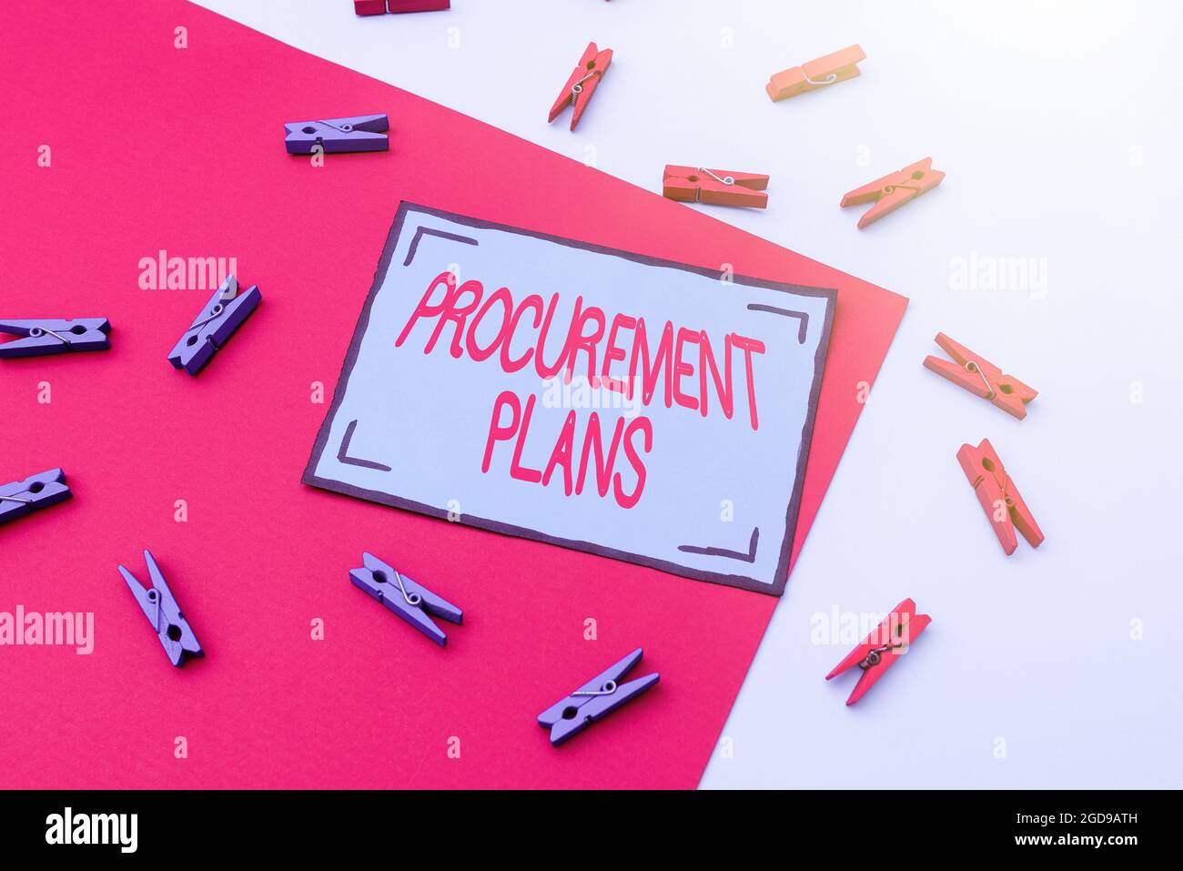 Sign displaying Procurement Plans. Business concept determining the ...