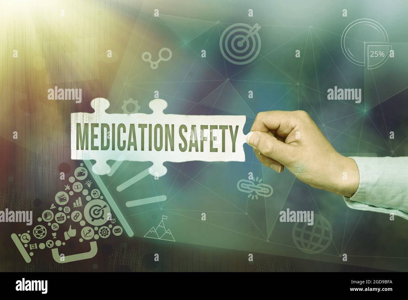 Sign displaying Medication Safety. Business showcase freedom from ...