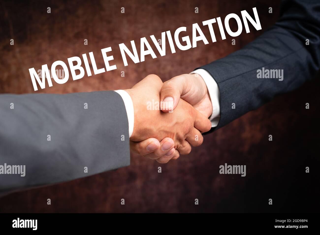 Sign displaying Mobile Navigation. Concept meaning graphical user ...