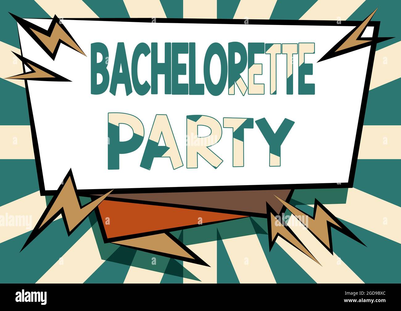 Handwriting text Bachelorette Party. Word Written on a party given for ...