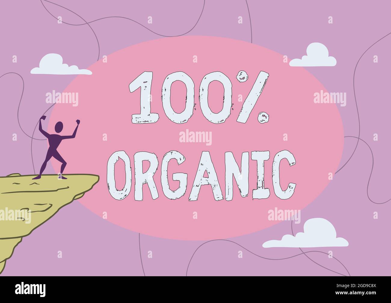 Conceptual caption 100 Percent Organic. Business showcase ingredients ...