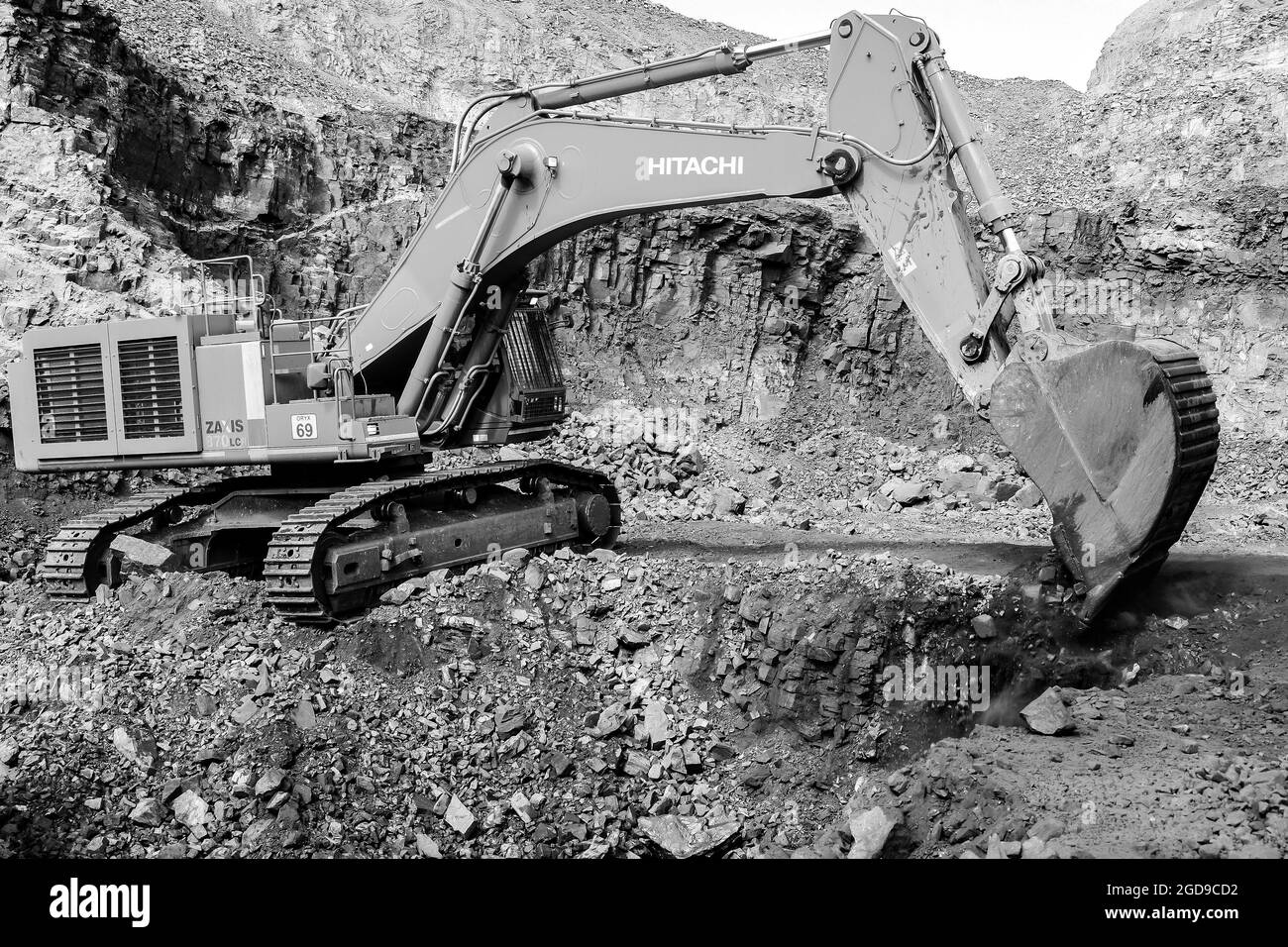 JOHANNESBURG, SOUTH AFRICA - Jan 06, 2021: A grayscale shot of a ...