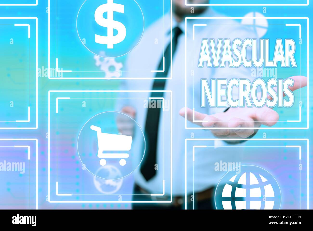 Conceptual caption Avascular Necrosis. Business approach death of bone ...