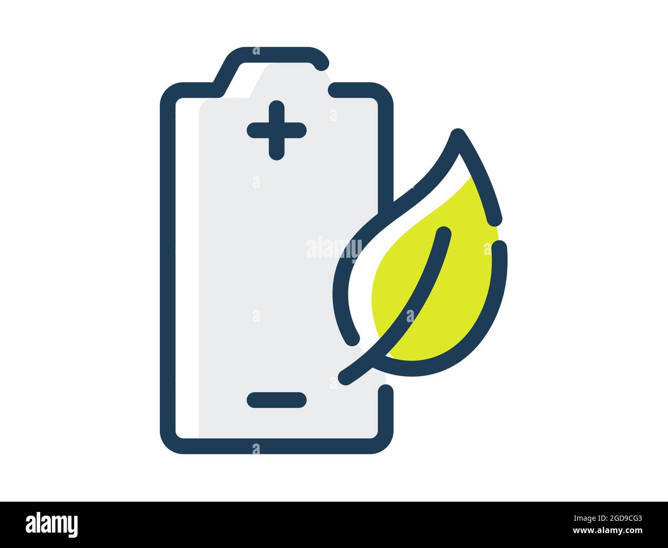 eco battery friendly energy saving single isolated icon with dash or ...