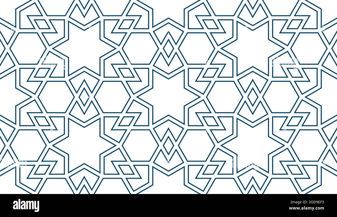 Persian geometric Islamic pattern of Ramadan cards Stock Vector Image ...