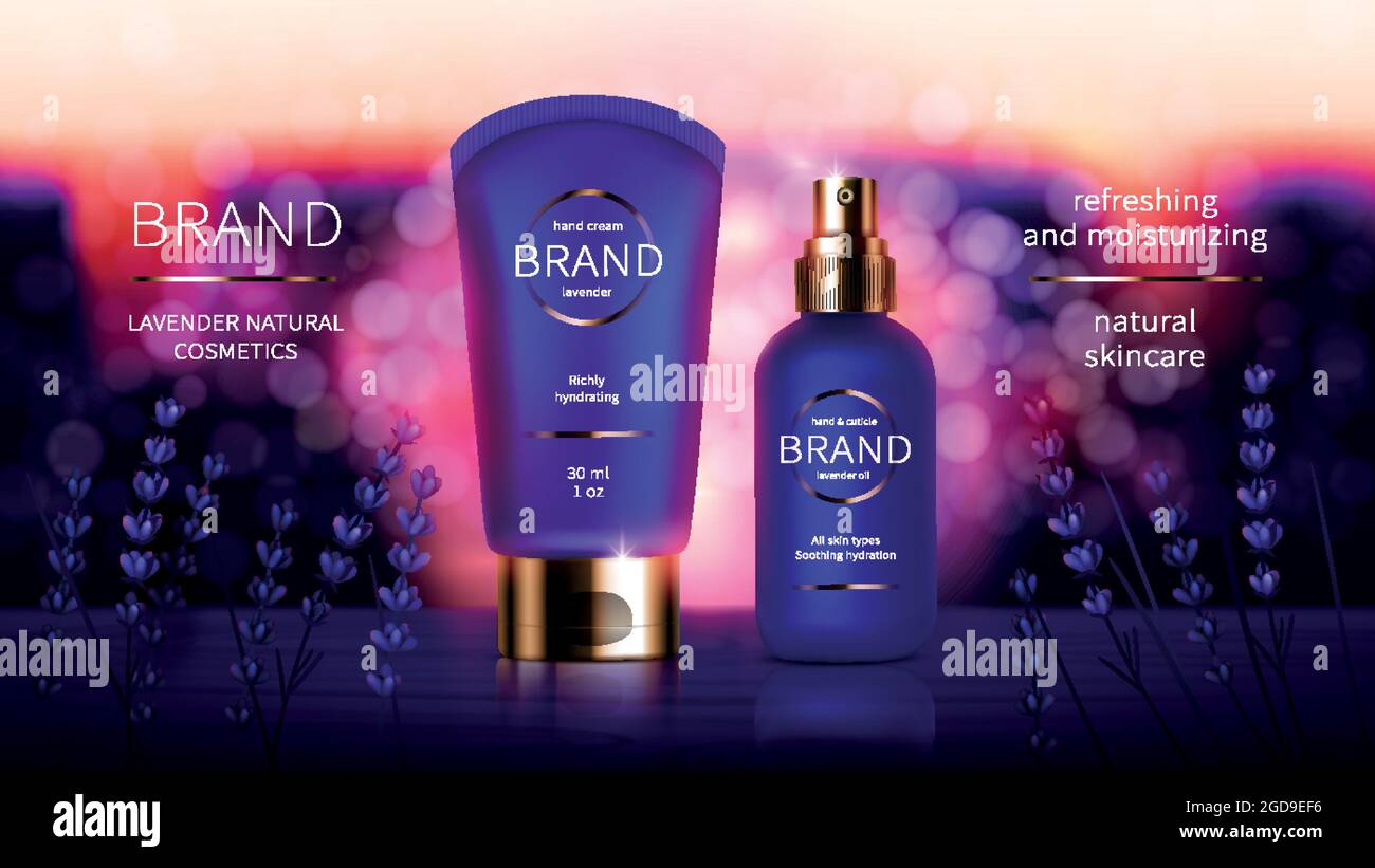 Cosmetics brand mockup on Stock Vector Images - Alamy