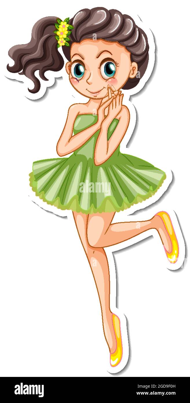 Cute Angel Cartoon Character Sticker Illustration Stock Vector Image