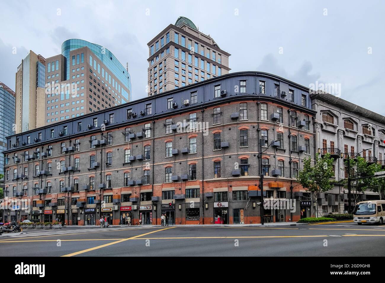 SHANGHAI, CHINA - AUGUST 12, 2021 - The century old Jinshan building ...