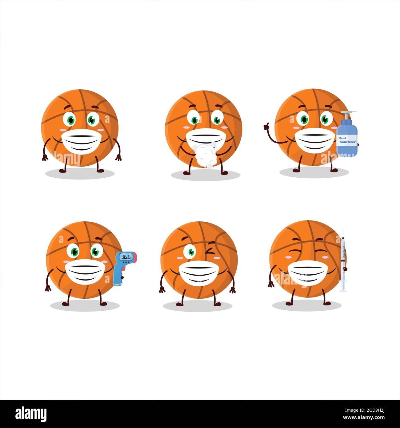 A picture of basketball cartoon design style keep staying healthy ...
