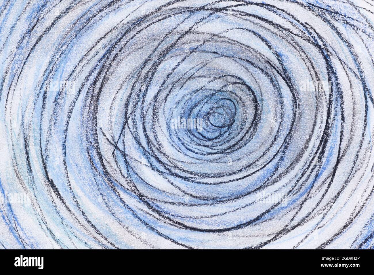 blue and gray circle crayon doodles background texture Stock Photo - Alamy