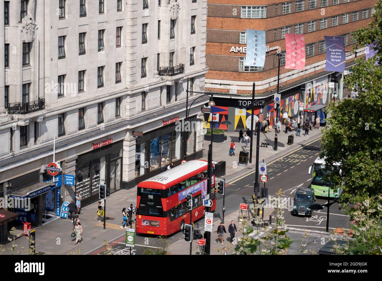 High street shops london aerial hi-res stock photography and images - Alamy