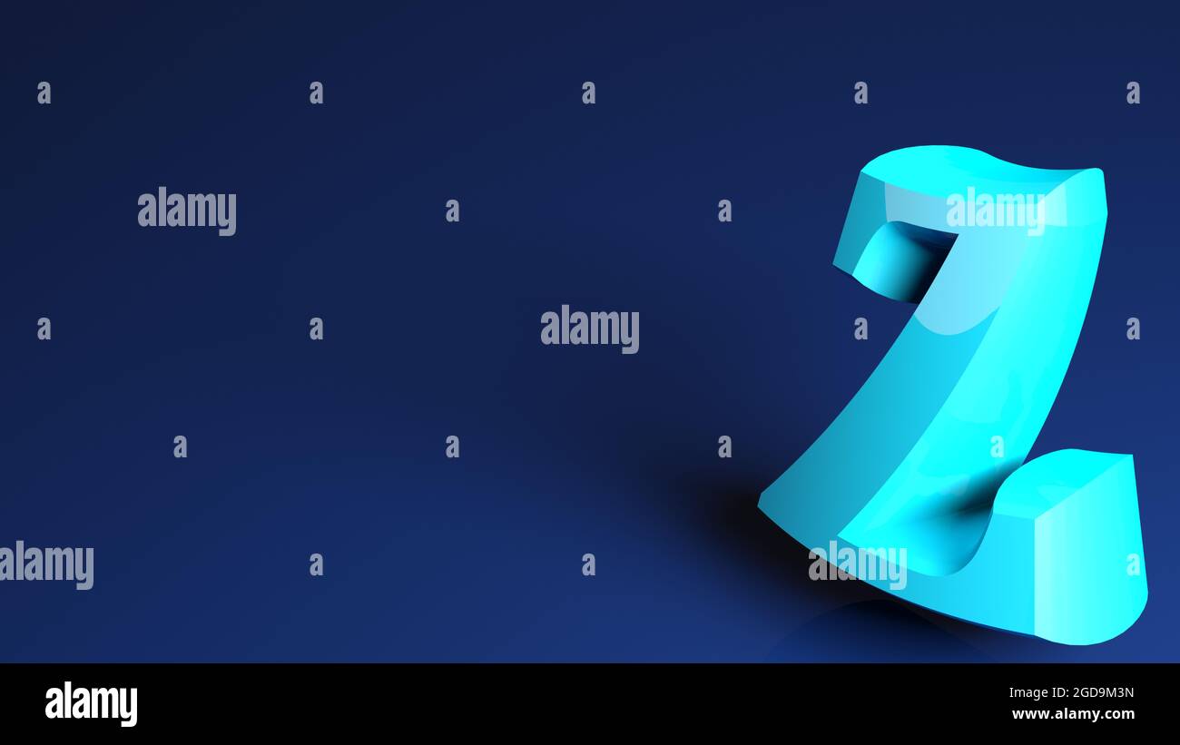Blue background with Z letter - 3D rendering illustration Stock Photo ...