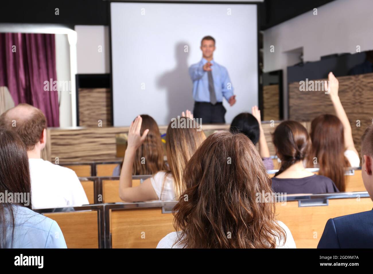 Meeting in conference hall Stock Photo - Alamy