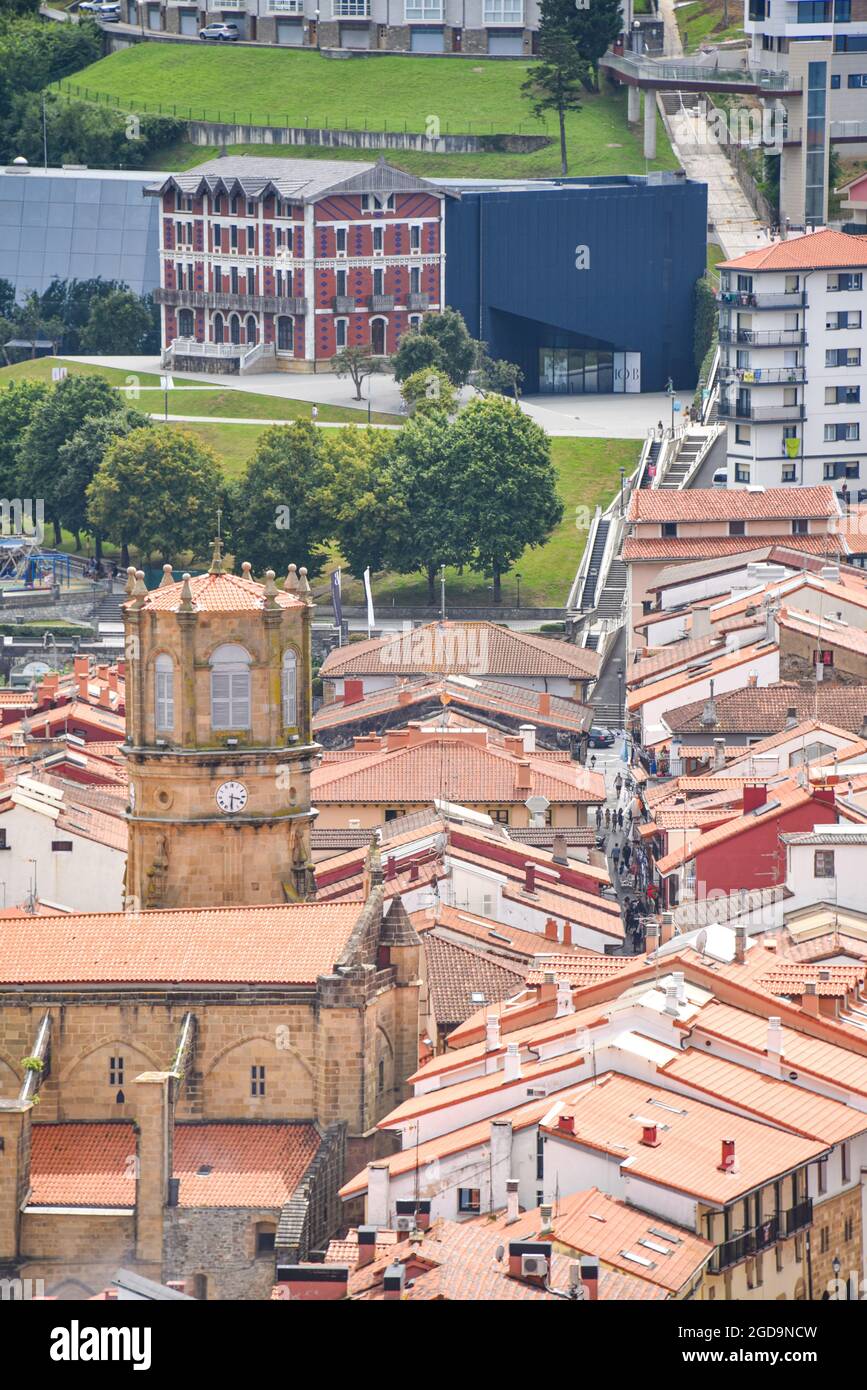 Getaria, Spain - 25 July 2021: The village of Getaria, on the Basque ...
