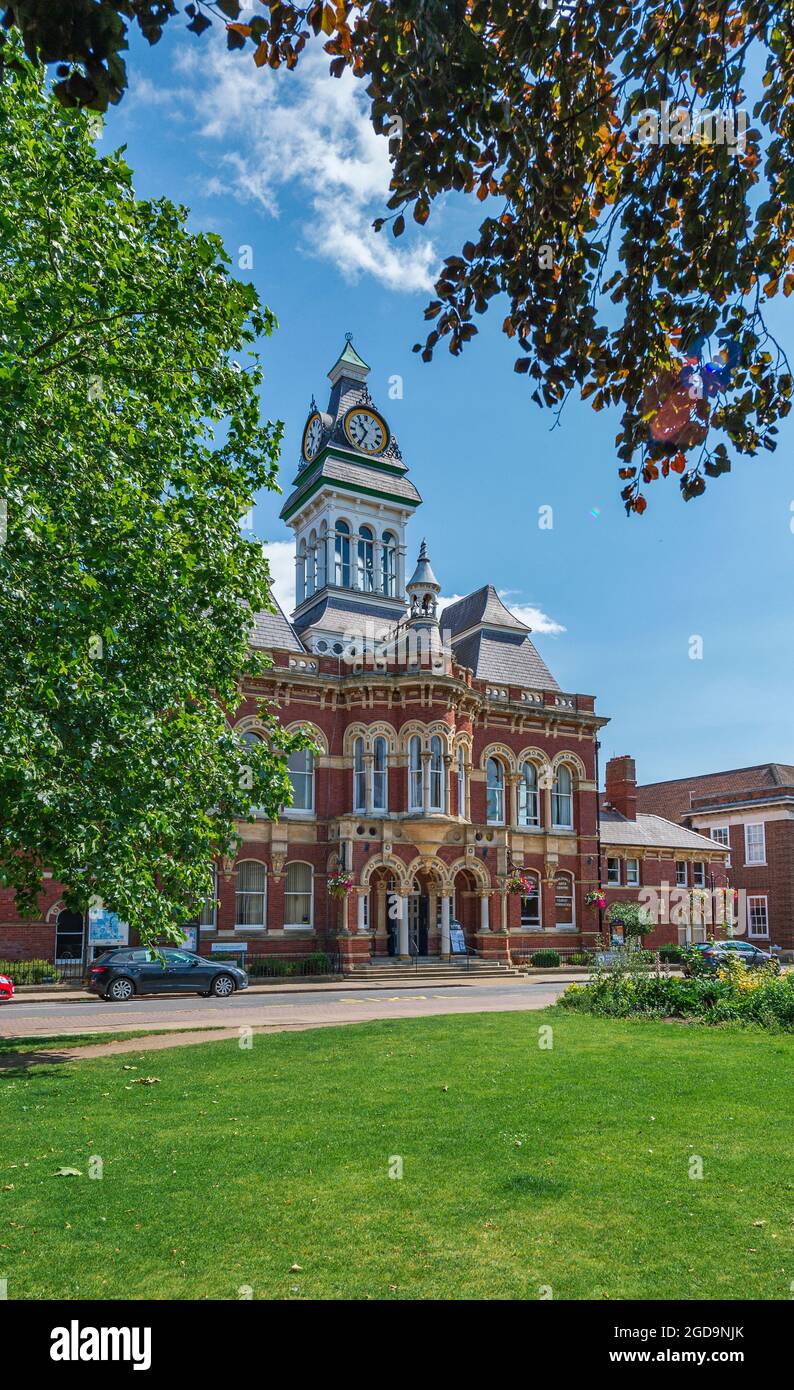 Grantham, Lincolnshire, England UK The Guildhall on St Peters Hill ...
