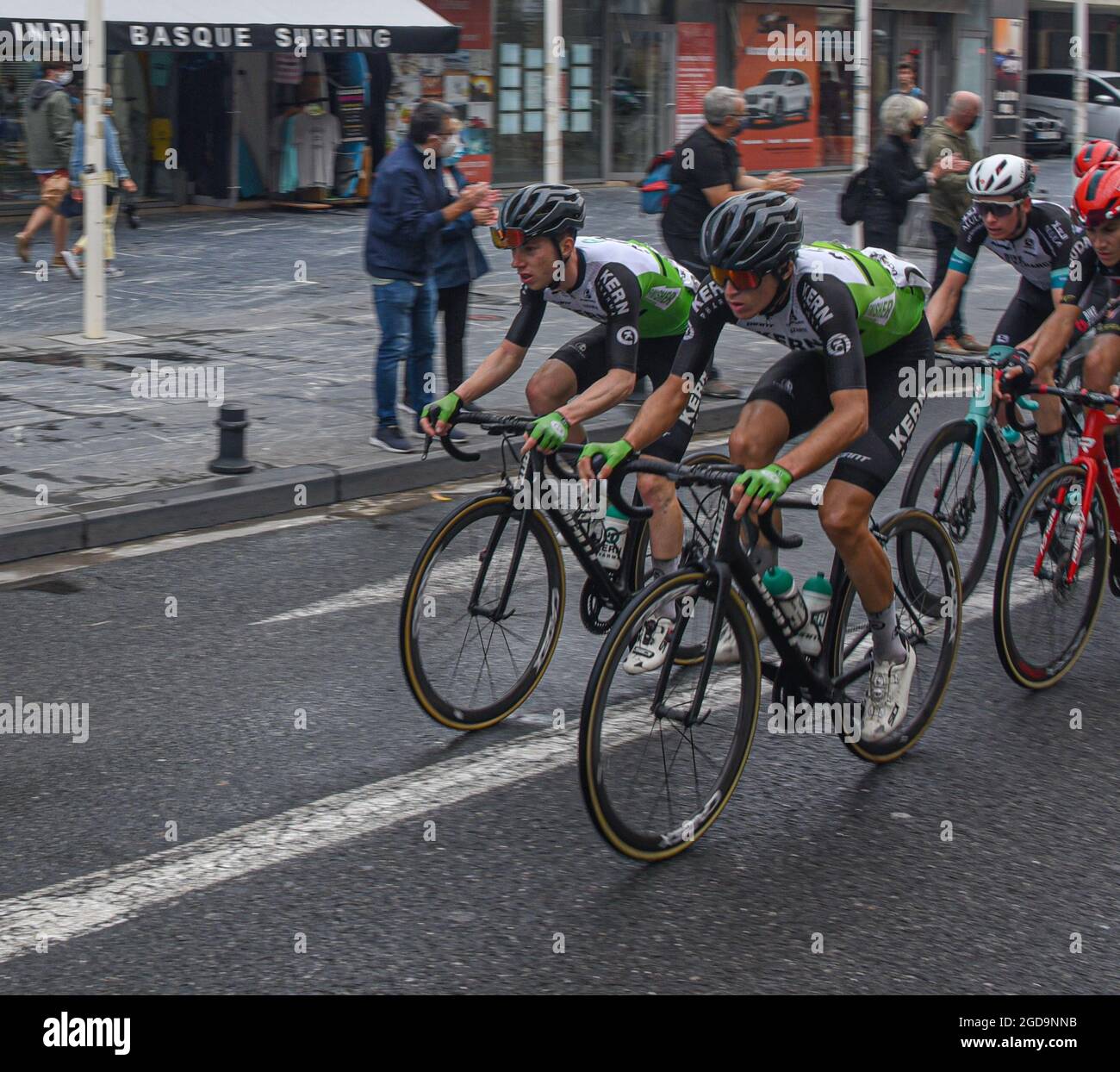 San Sebastian, Spain - 1 August 2021: Professional cycling teams ...