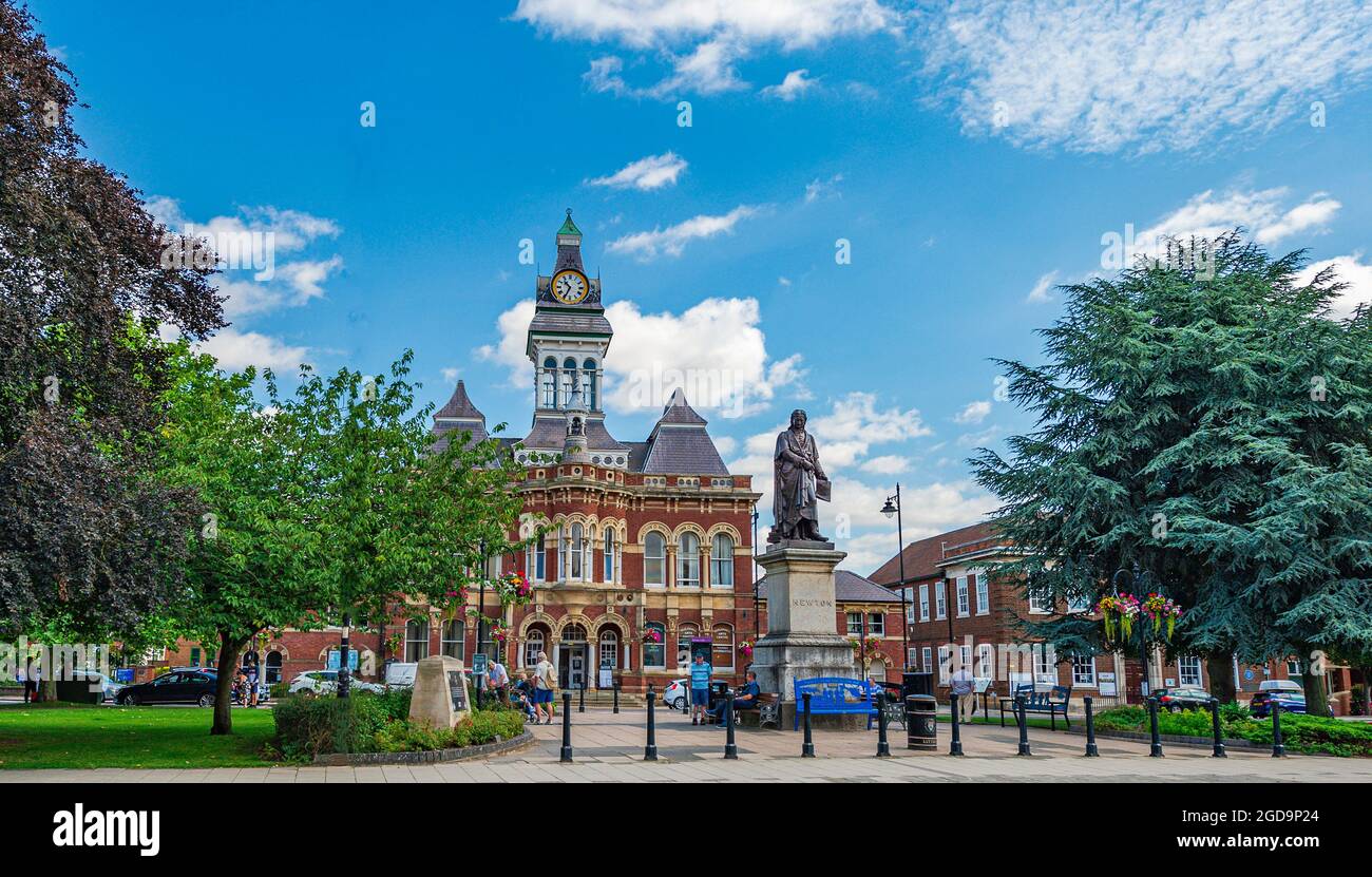 Grantham, Lincolnshire, England UK The Guildhall on St Peters Hill ...