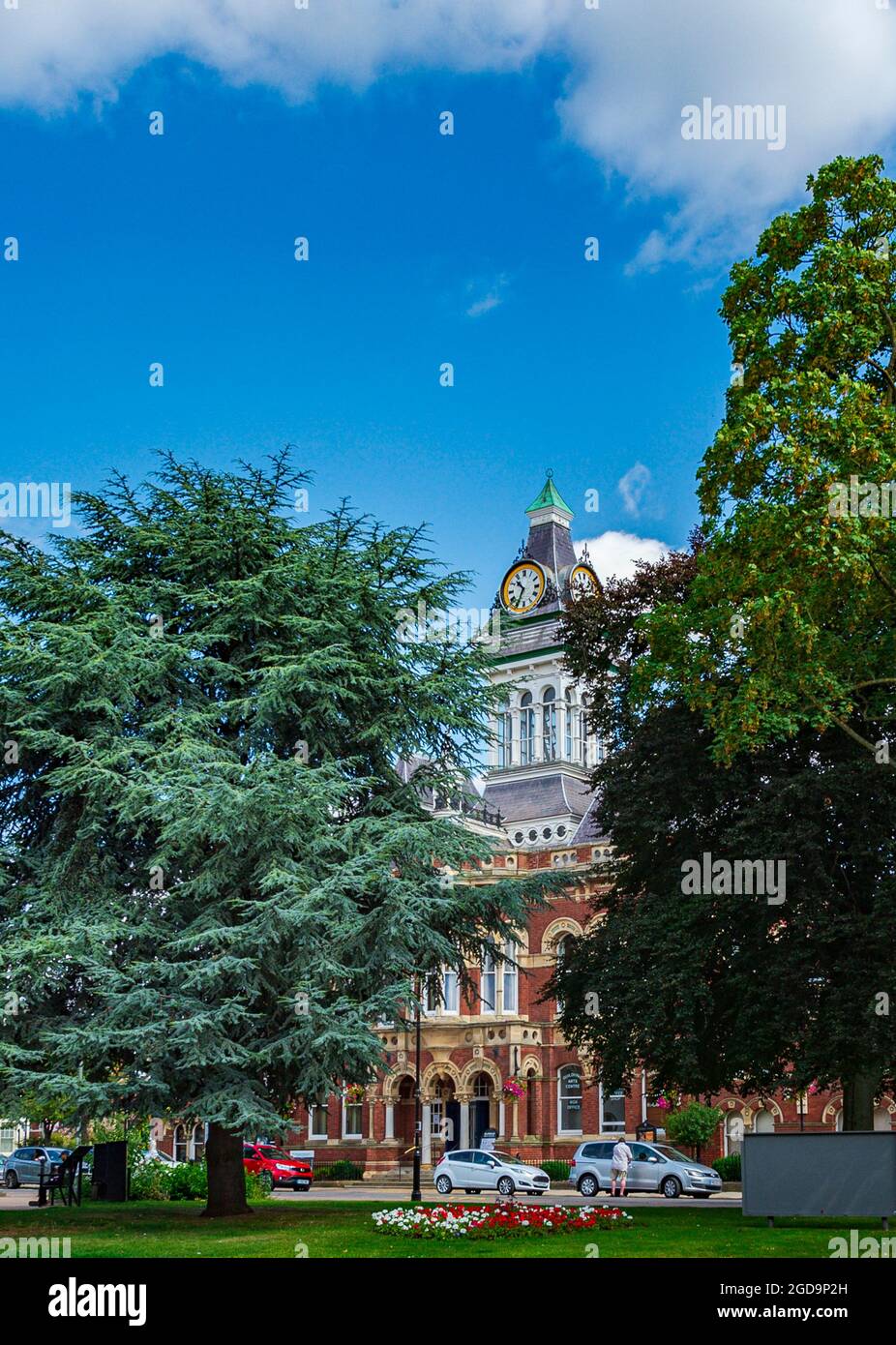 Grantham, Lincolnshire, England UK The Guildhall on St Peters Hill ...