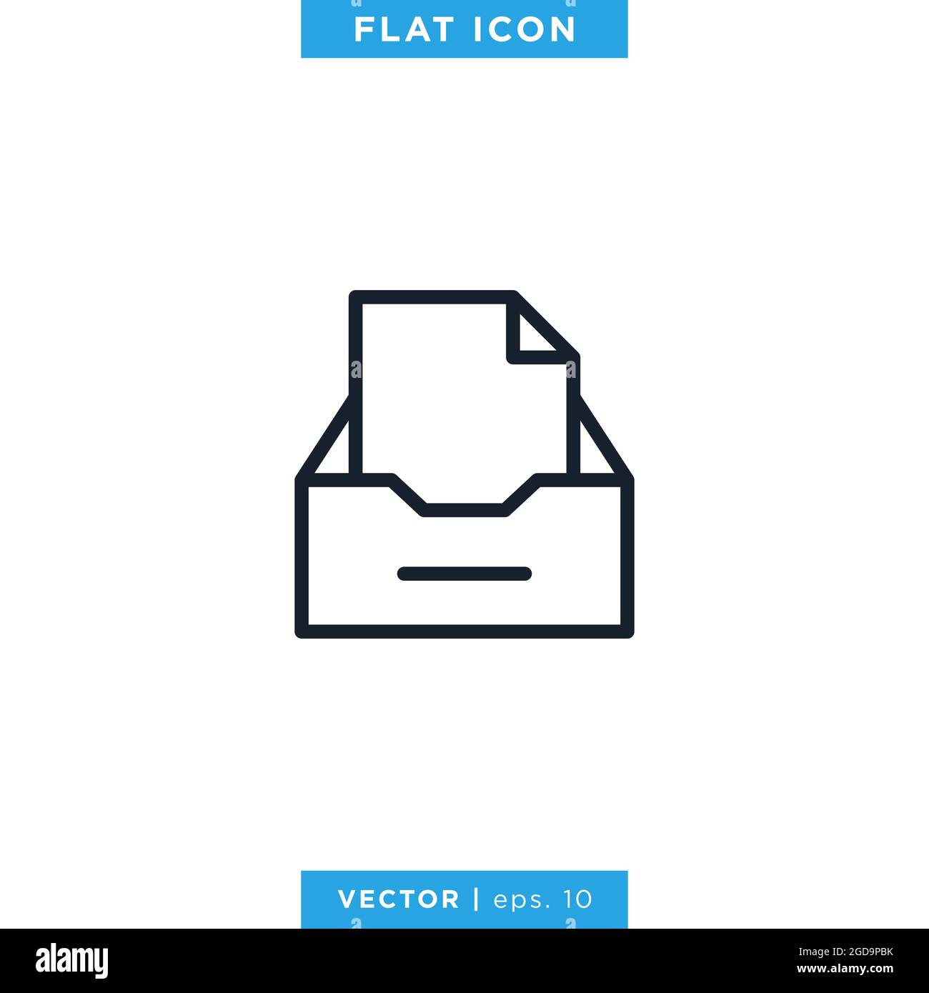 Archive storage icon vector illustration design template. Editable stroke. Vector eps 10 Stock ...