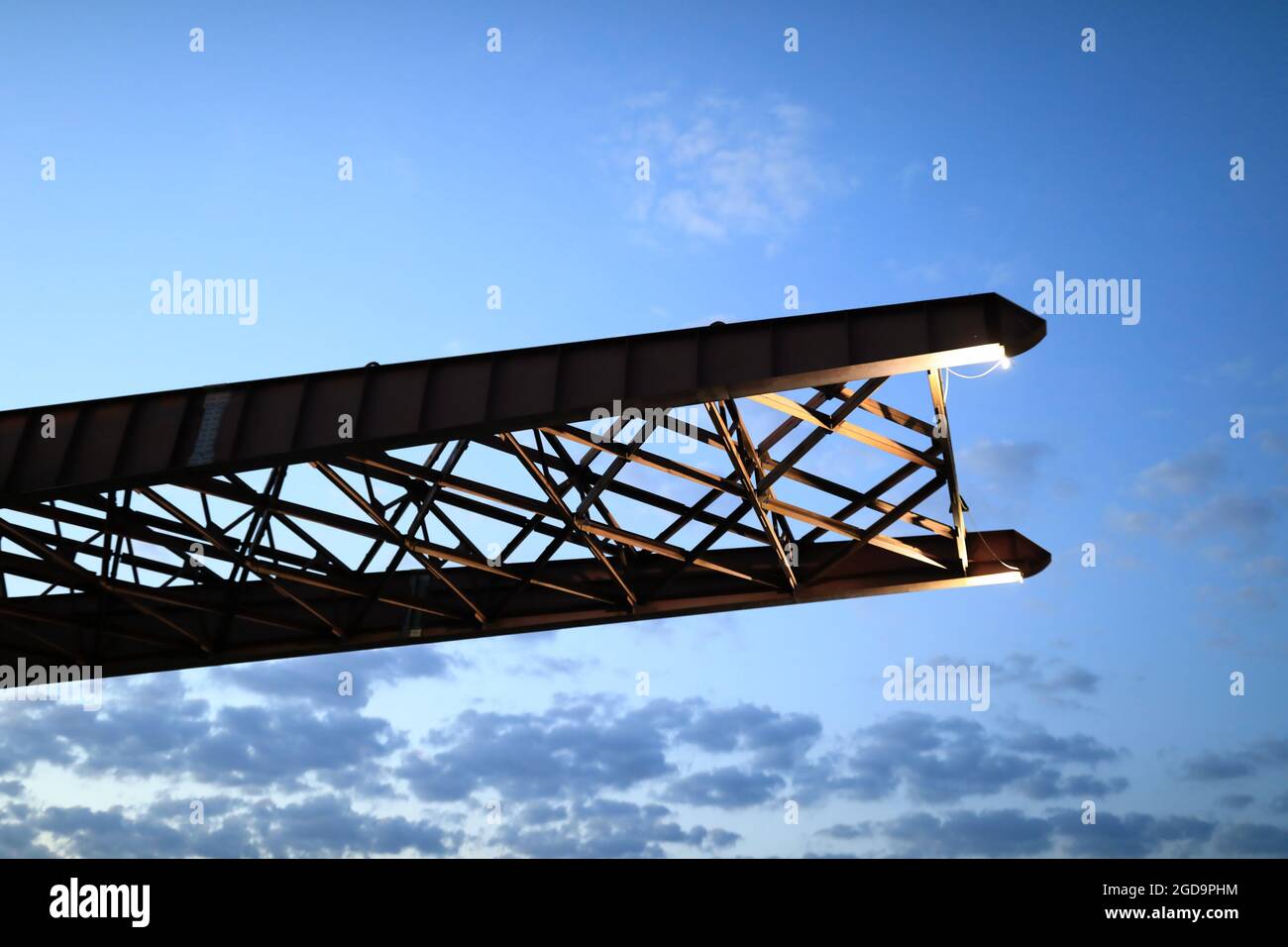 Building structure on background of sky at night Stock Photo - Alamy