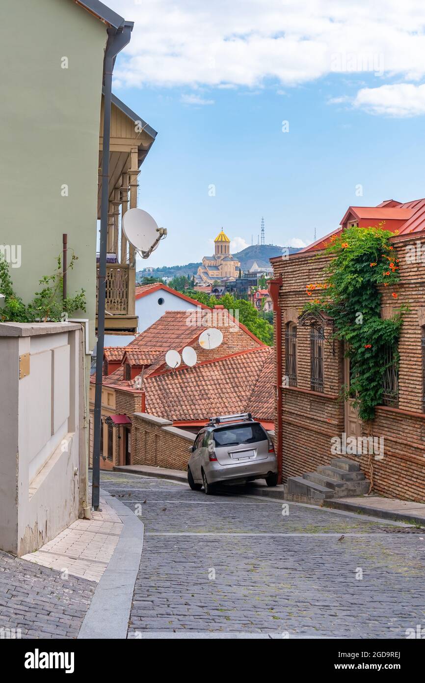 Beautiful view of Old Tbilisi, Abanotubani. Georgia. Travel Stock Photo ...