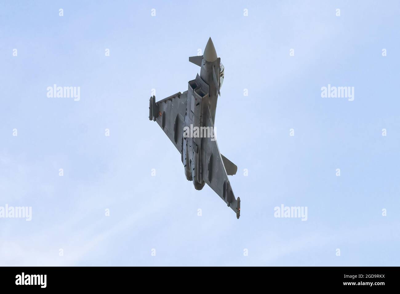 Spanish Air Force Fighter jet plane on display in Seville, Spain Stock ...