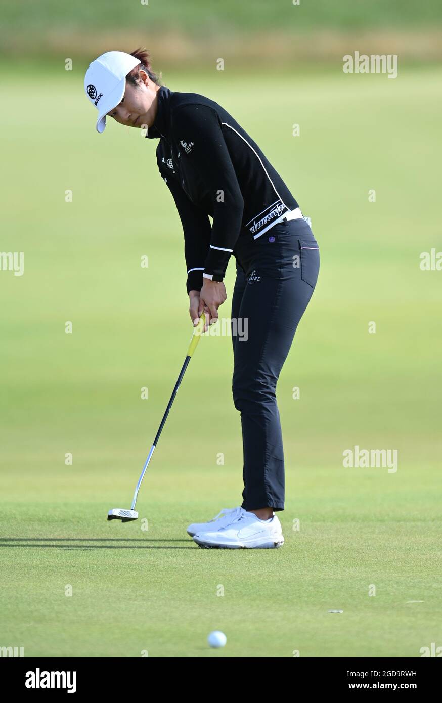 China's Yu Liu on the 9th green during day one of the Trust Golf Women ...