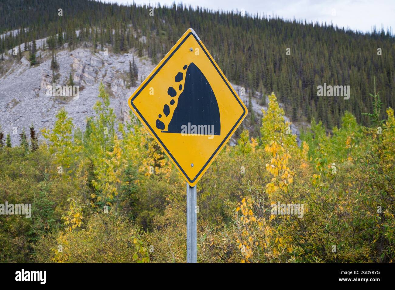 Falling Rock Zone Sign