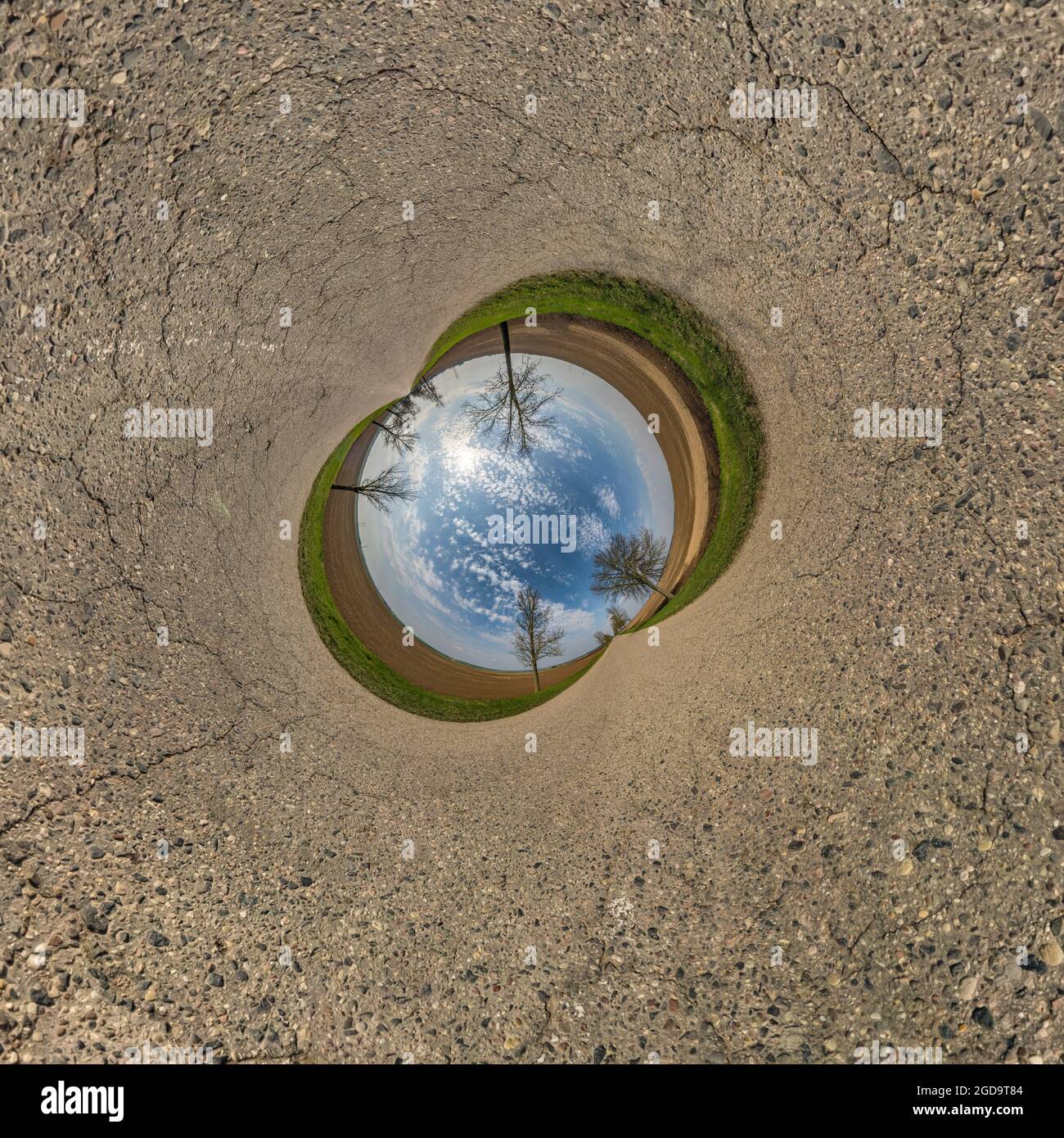 Planet sphere inside circle hi-res stock photography and images - Alamy